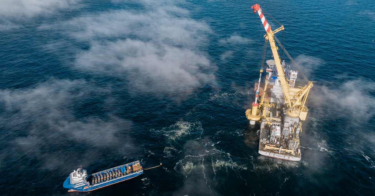 RWE installs first foundation at Thor offshore wind farm